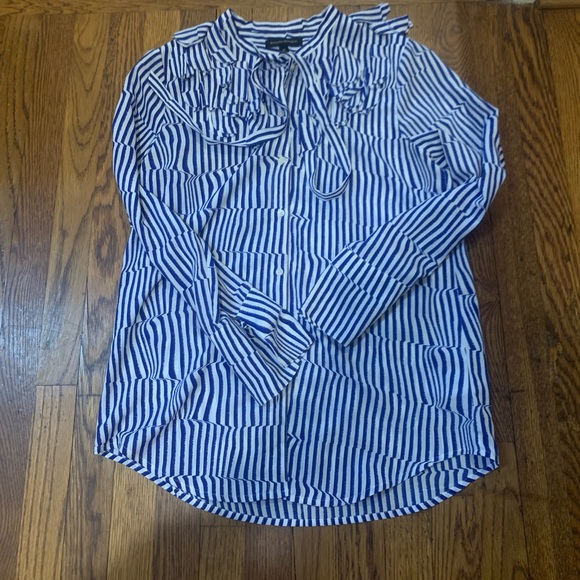 Banana Republic | Tops | Great Blue And White Work Top From Banana ...